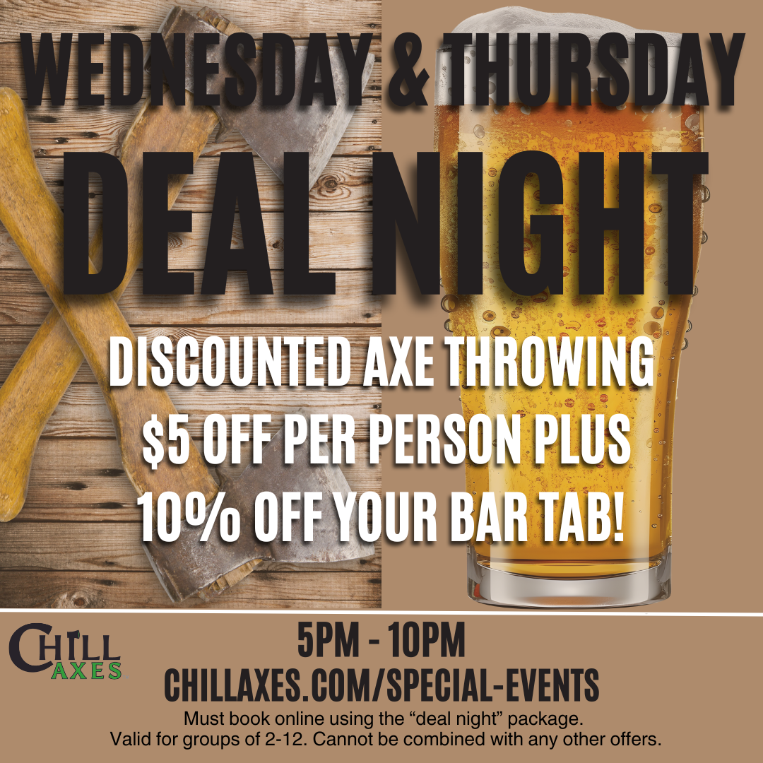 Special Events at Chill Axes | Axe & Hatchet Throwing in Maryland